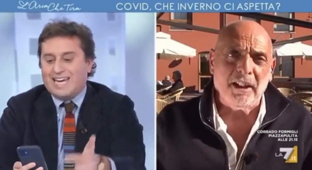 Rissa in tv tra David Parenzo e Paolo Brosio a L'aria che tira | Video